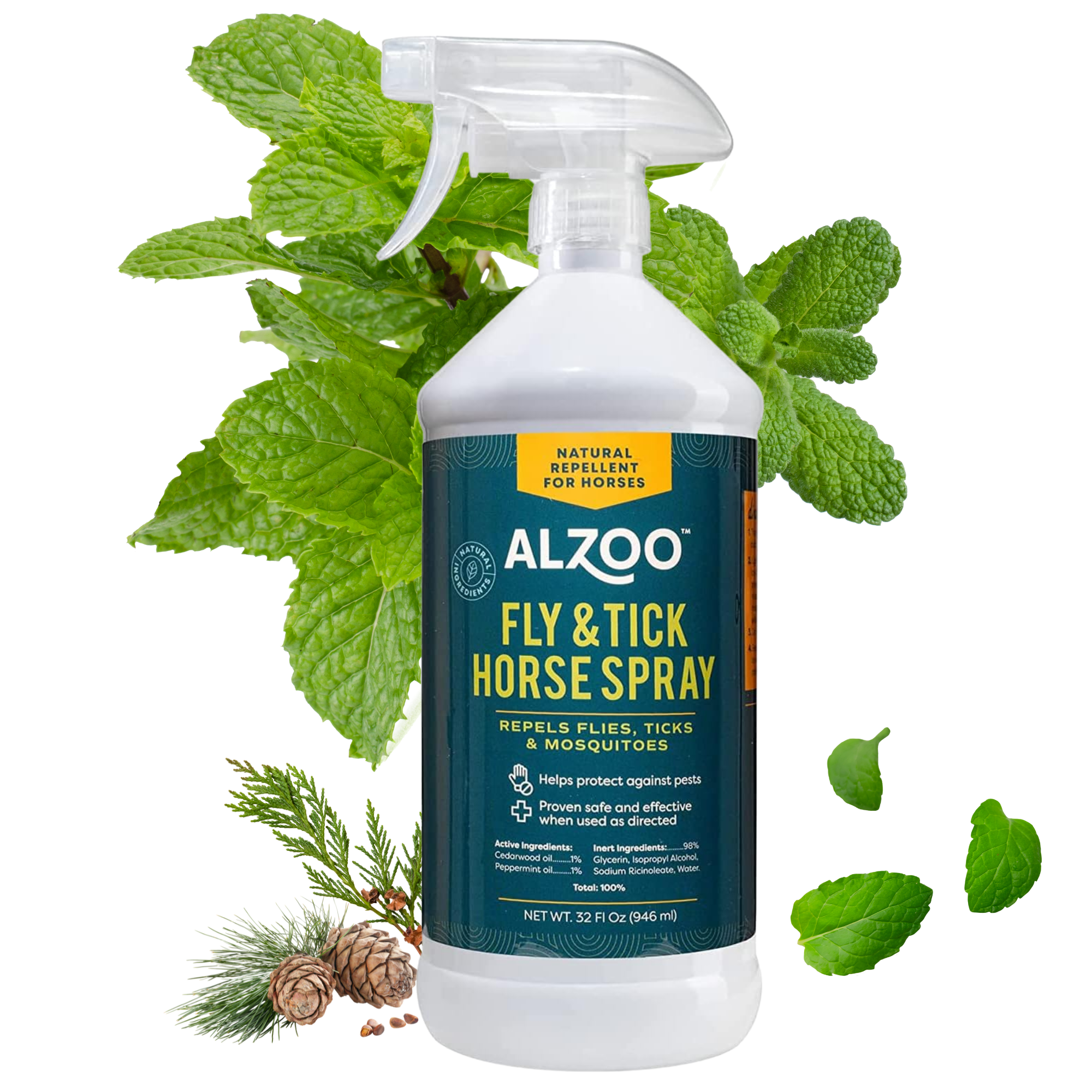 Natural Fly & Tick Horse Spray ⋆ ALZOO™